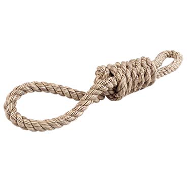 Flossy tug rope with 2 loops Brown - Laroy Group