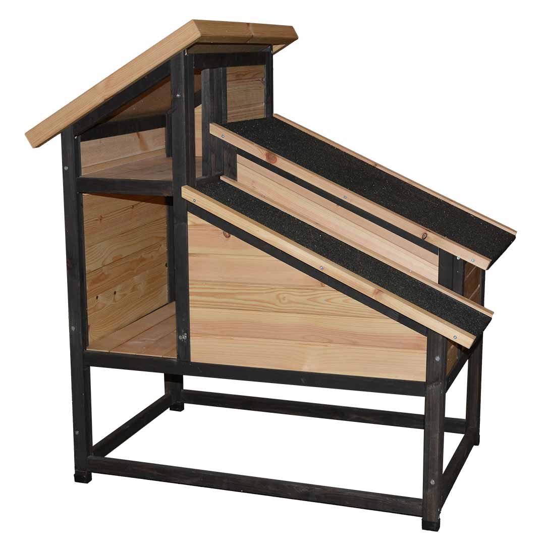 Woodland Design cat house Meowing Mansion Wood-coloured - Laroy Group
