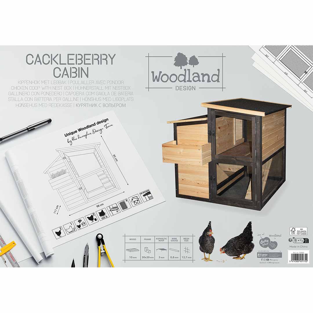 Woodland chicken coop Cackleberry Cabin Wood-coloured - Laroy Group