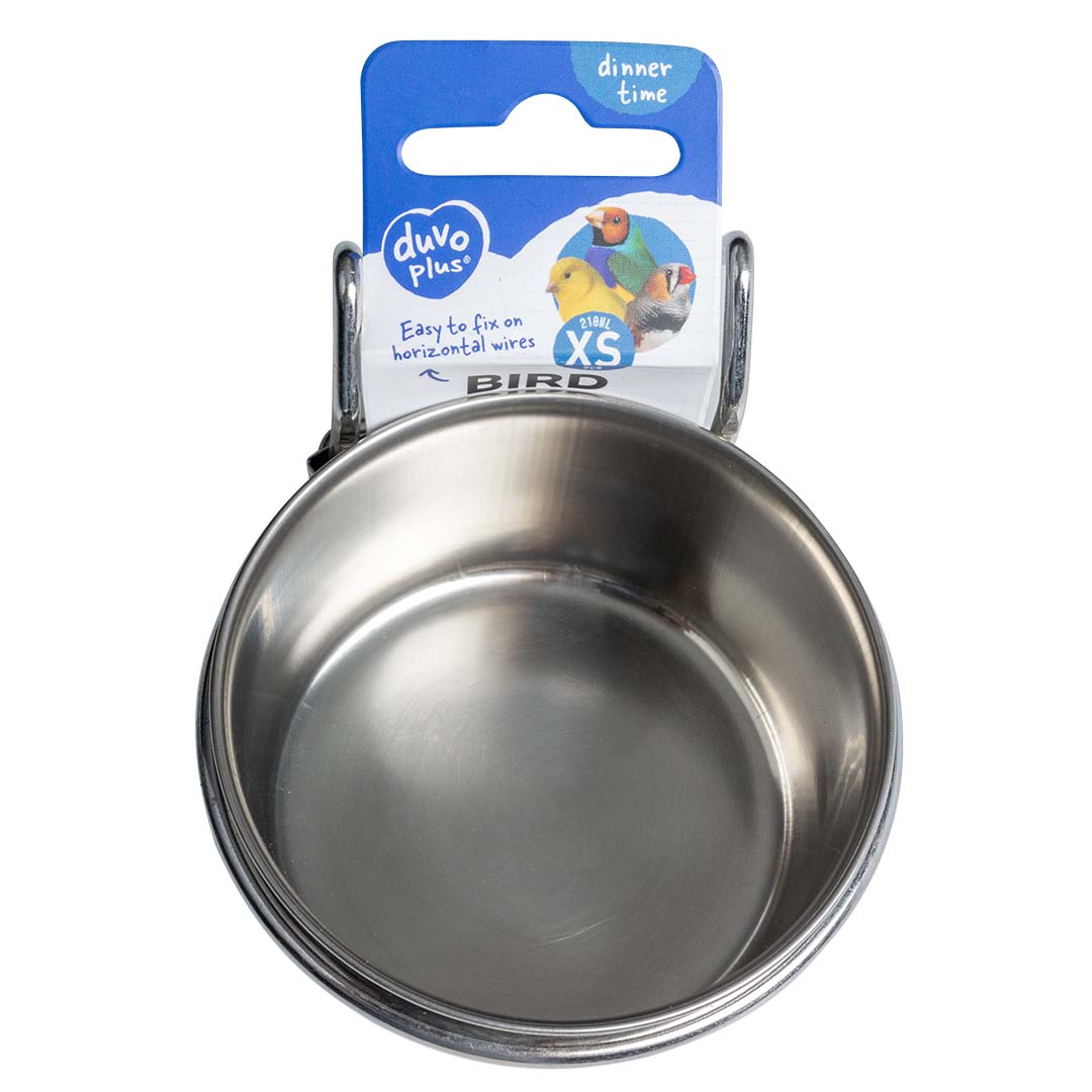 Coop cup bird inox + hook Silver - Laroy Group